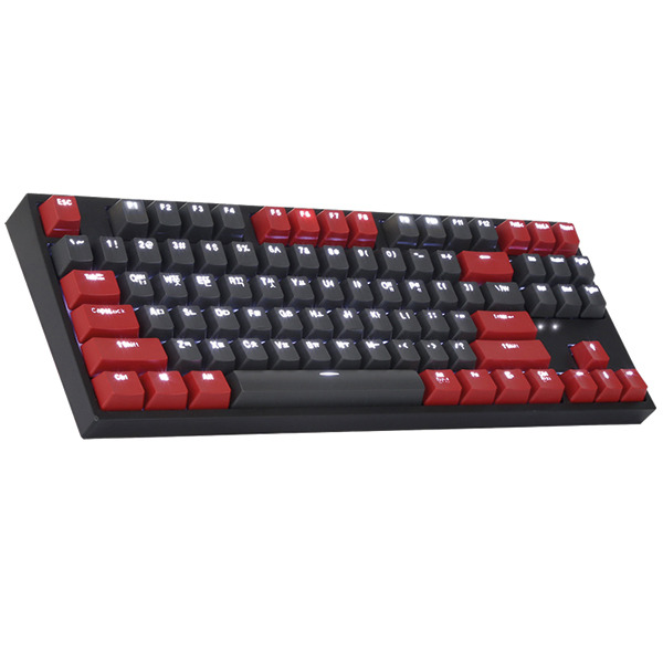 COX CK87 레드/그레이 게이트론 LED 게이밍 기계식 (S1, 녹축) 키보드 :: 컴퓨터 전문 쇼핑몰 가이드컴