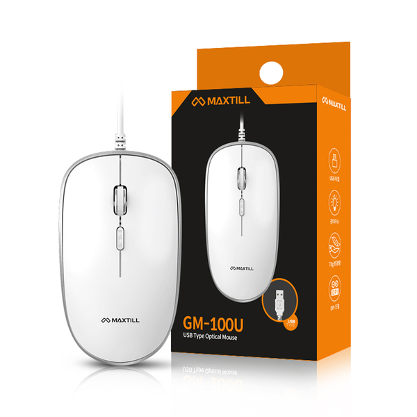 MAXTILL GM-100U 유선 마우스 (화이트) :: 컴퓨터 전문 쇼핑몰 가이드컴